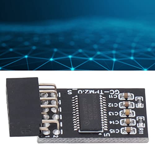 Oumefar TPM 2.0 Module, 27mm Length Encryption Module Electronic Component LPC Interaface Wide Compatibility for Replacement Motherboard