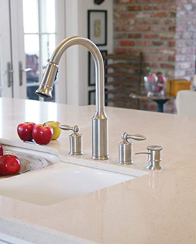 Moen 3944ORB Deck Mounted Kitchen Soap Dispenser with Above the Sink Refillable Bottle, Oil Rubbed Bronze