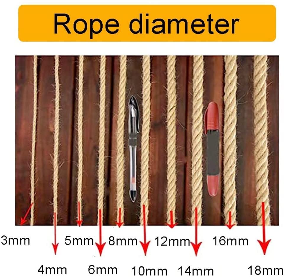 OUYOXI Hemp Rope net, Anti-Fall net, Safety net, Child Safety net Stair Insulation Rope net Fence net Garden Decoration net Weaving net Hammock Swing net Dia 8mm Mesh 8cm,10cm(Colour: 8X8