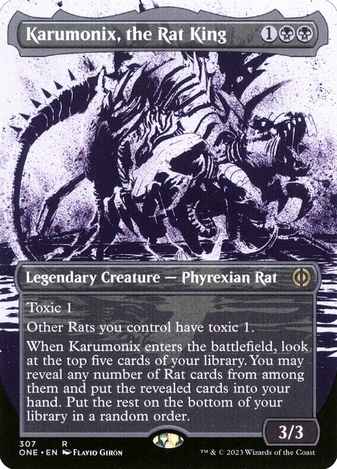 Magic: the Gathering - Karumonix, The Rat King (307) - Borderless - Phyrexia: All Will Be One