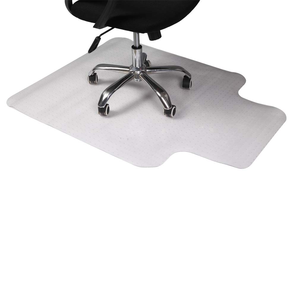 Kcelarec Office Chair Mat for Carpet,35 X 47 inch Computer Desk Chair Mat,Easy Glide Rolling Plastic Floor Mat for Office Chair on Carpet for Work, Home, Gaming (1)
