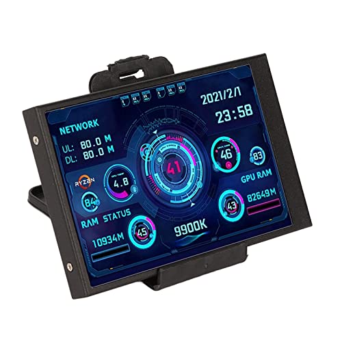 PC 3.5 Inch IPS USB Mini Screen Temperature Display CPU Data Monitor Multifunction Clear Data Mini ITX PC Case Monitor for PC Chassis