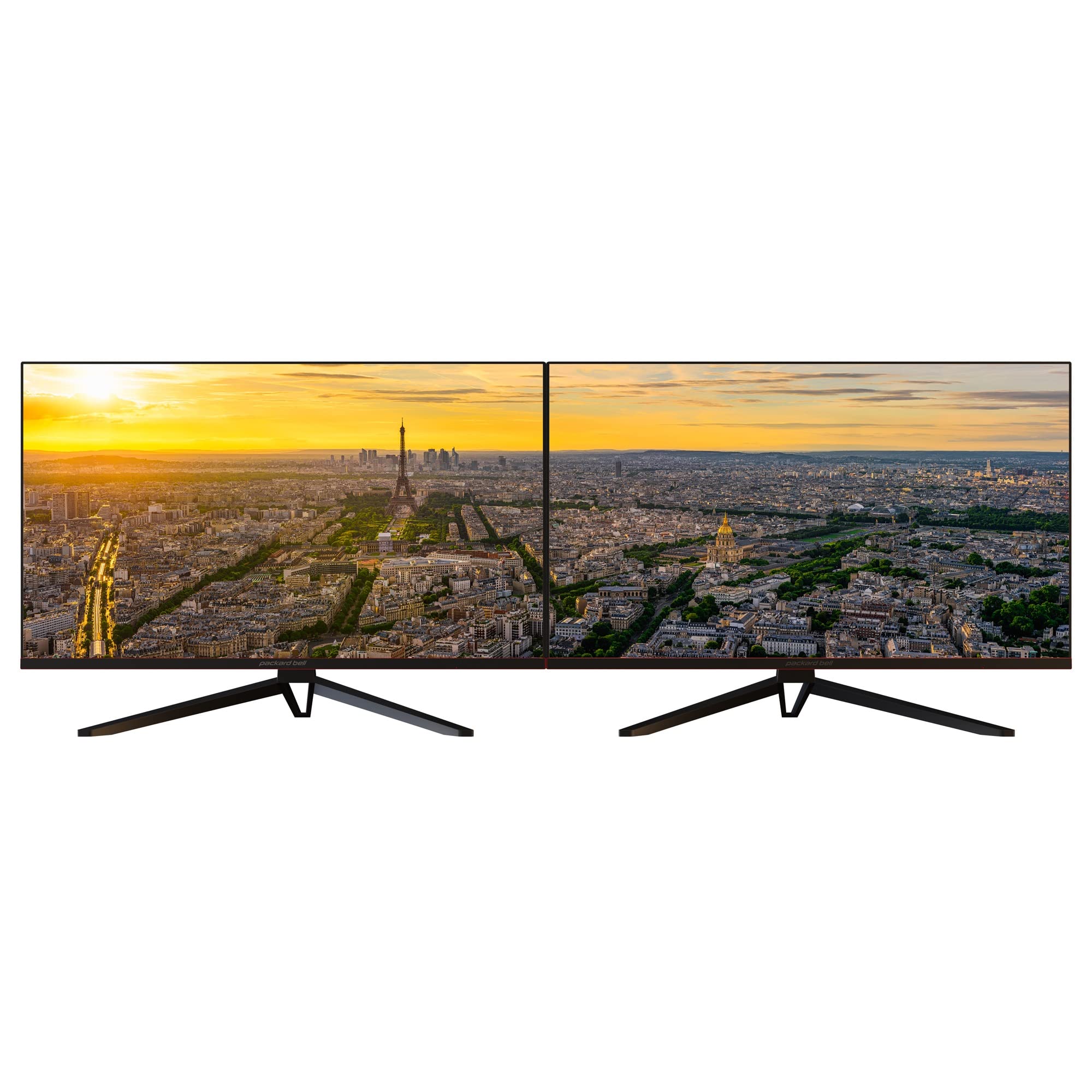 Packard Bell 32 Inch Full HD Monitor with Adjustable Stand, HDMI & VGA Ports, 75Hz Refresh Rate, 5ms Response Time & 178 Degree Viewing Angle for Students, Proffesionals & Gamers - 2 Pack