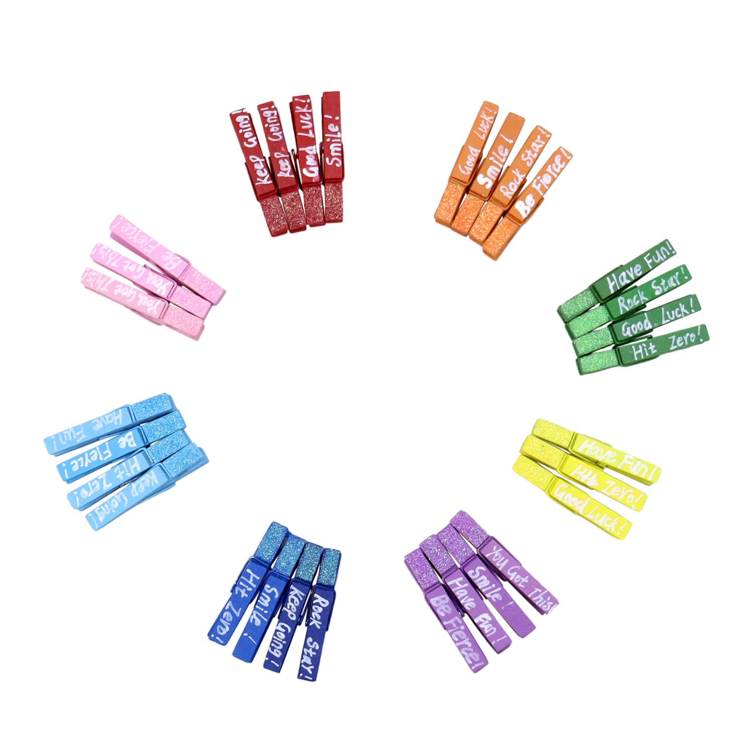 Spirit Clips Cheer Pins Cheer Clothes Pins for Backpacks Cheerleading Clips Competition Cheer Pins Gift for Team Classroom