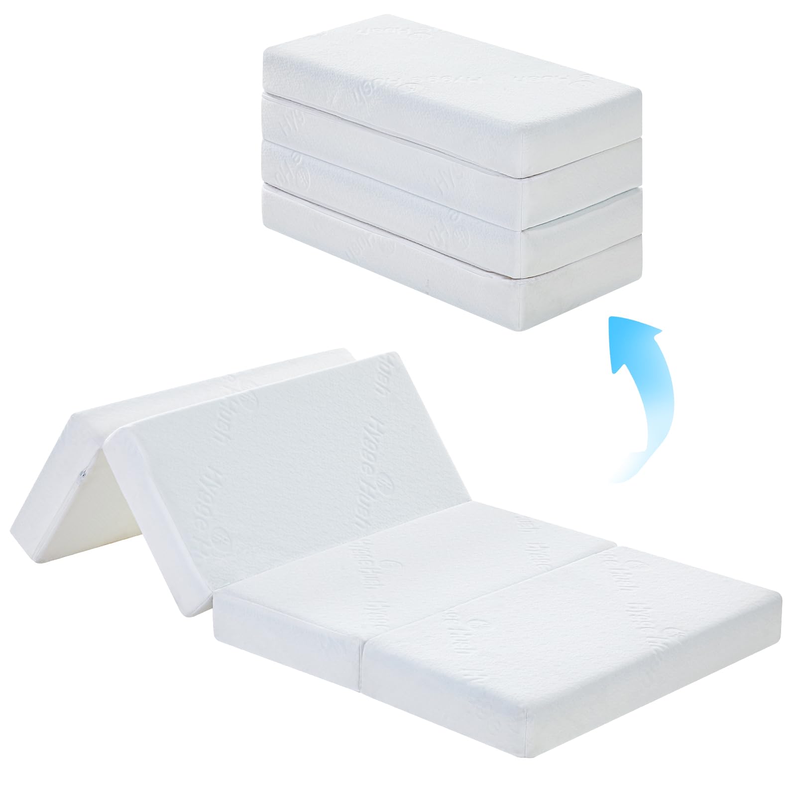 Hygge Hush Quartic-fold Baby Mattress, Soft Memory Foam Toddler Mattress, Waterproof Baby Mattresses for Toddler, Removable and Machine Washable Mattress Cover, 52"x28"x3.5"