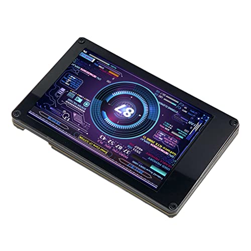 PC Temperature Display, IPS USB CPU GPU RAM Clear Image Stepless Brightness 3.5in Screen 320x480 Theme Editor Computer Temp Monitor for Temp