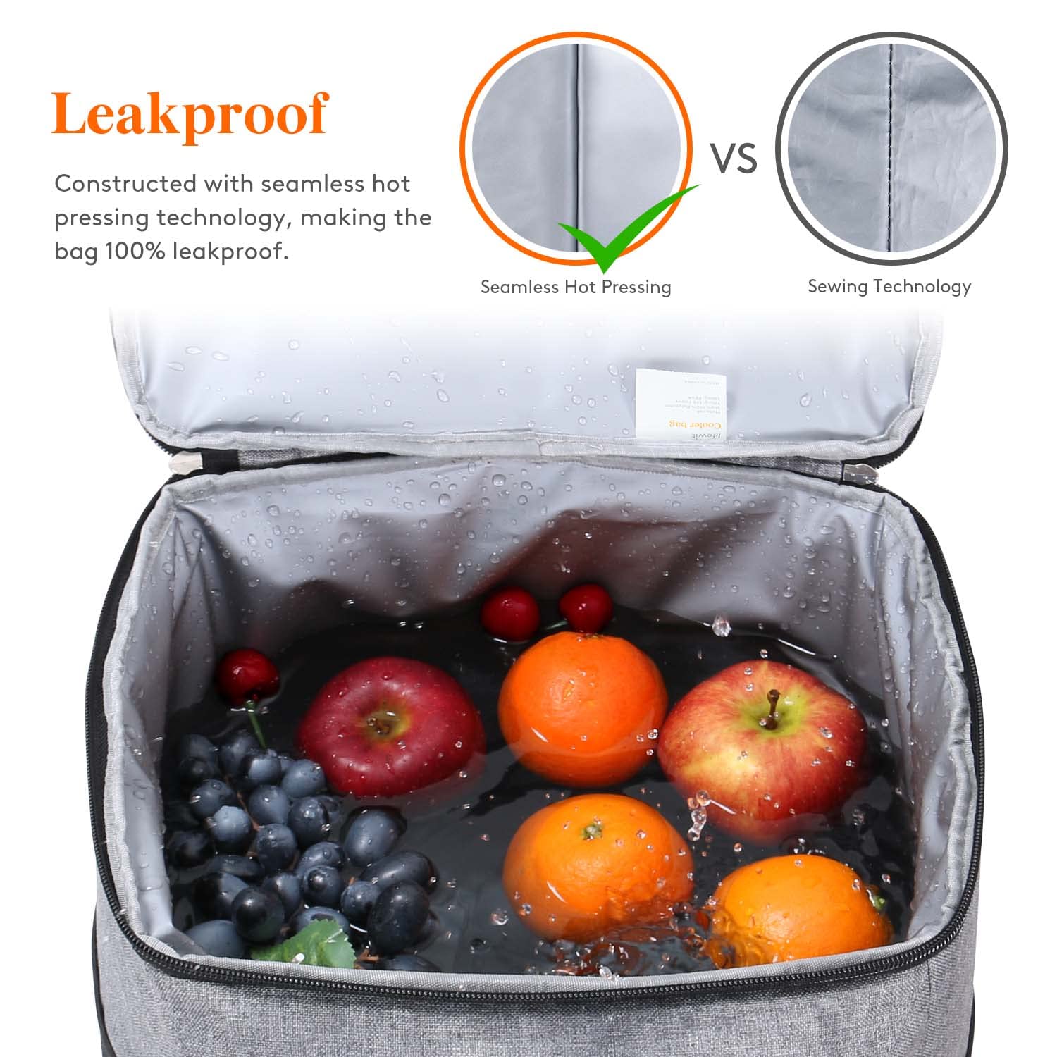 Lifewit 20L Cooler Bag, Bundle with 20L Cooler Bag, Grey