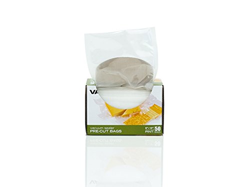 VacMaster Full Mesh Suction Vacuum Sealer 6 Inch by 10 Inch Pint Bags- 50 Per Box