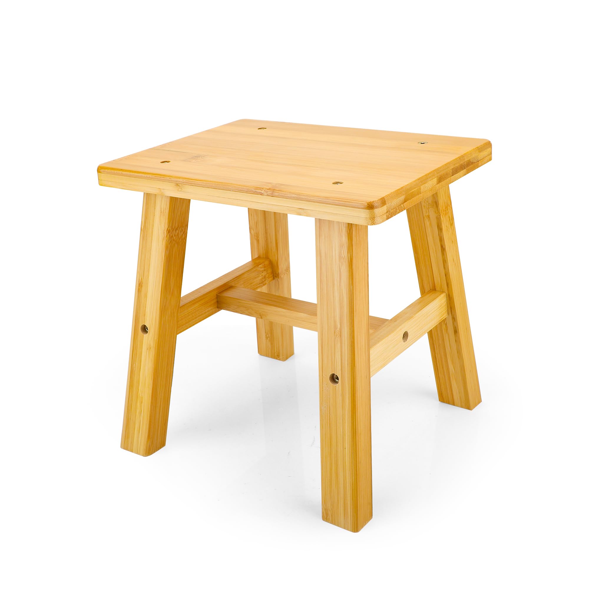 YEUIKERR Wooden Step Stool Small Wood Foot Stool Milking Stool for Adult for Adults, Kitchen,Bathroom,Bedroom, Easy Assembly