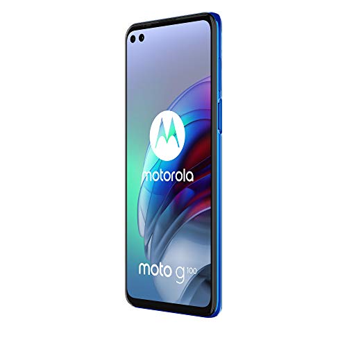Motorola Moto G100 Dual-SIM 128GB ROM + 8GB RAM (GSM Only | No CDMA) Factory Unlocked 5G Smartphone (Iridescent Sky) - International Version