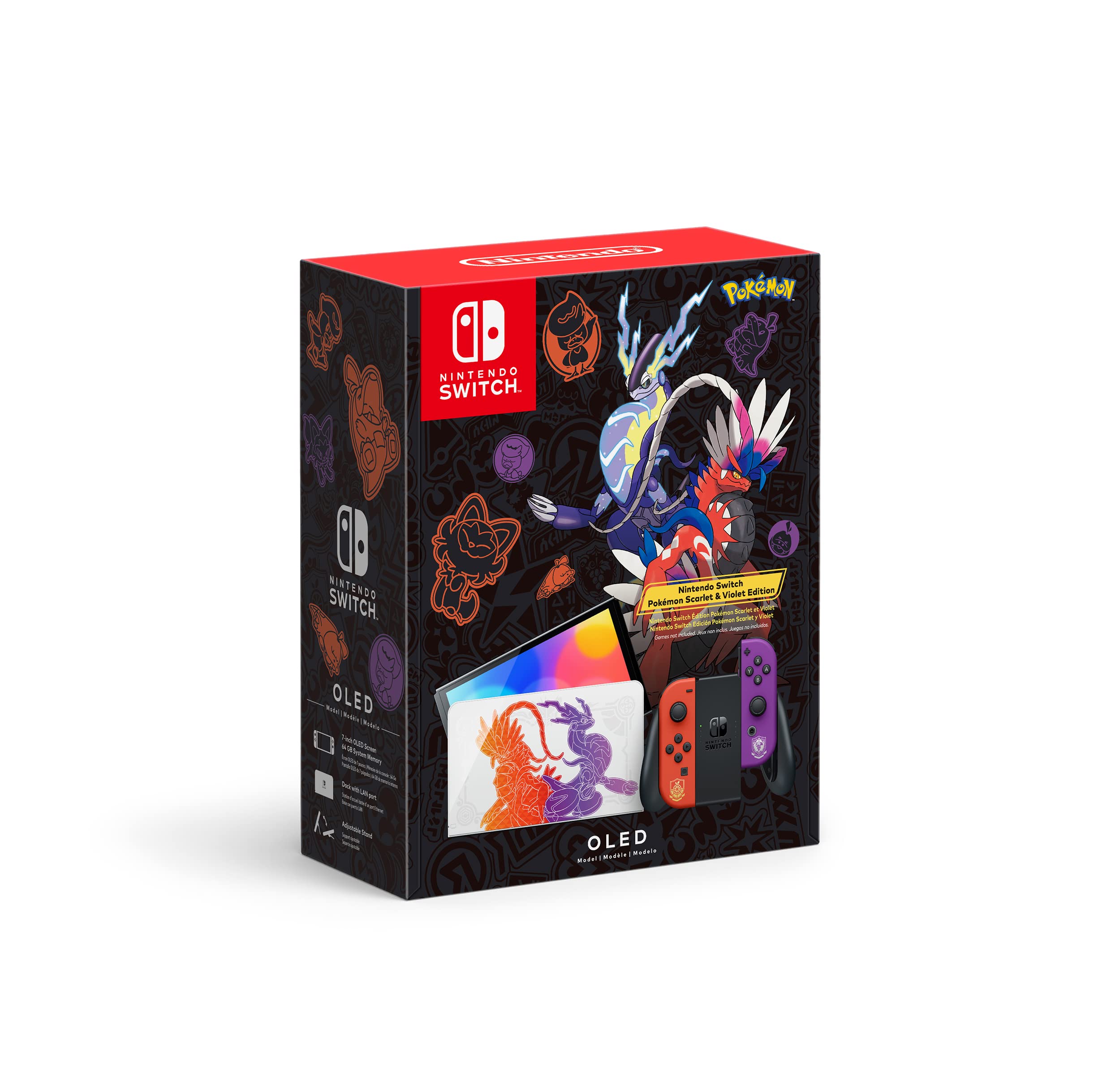 Nintendo Switch – OLED Model: Pokémon Scarlet & Violet Edition (Renewed Premium)