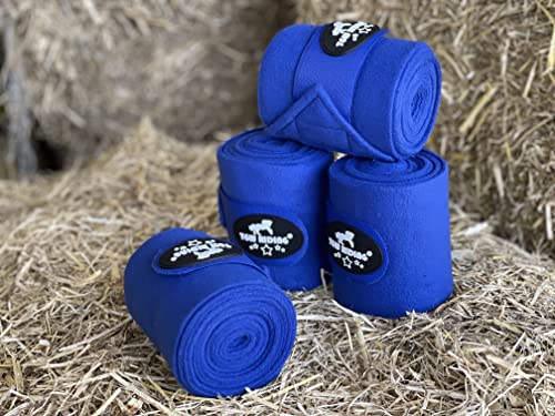 TGW RIDING Horse Polo Leg Wraps, 4-Pack (Royal Blue)(4.73inchesX118inches)