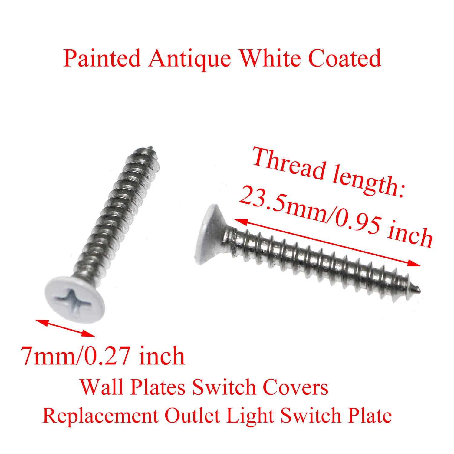 Pro Bamboo Kitchen 50pcs Flat Head Sheet Metal Screws #8-32 1" Phillips Drive Wood Screws Covers Head Wood Screws Wall Plate Screws