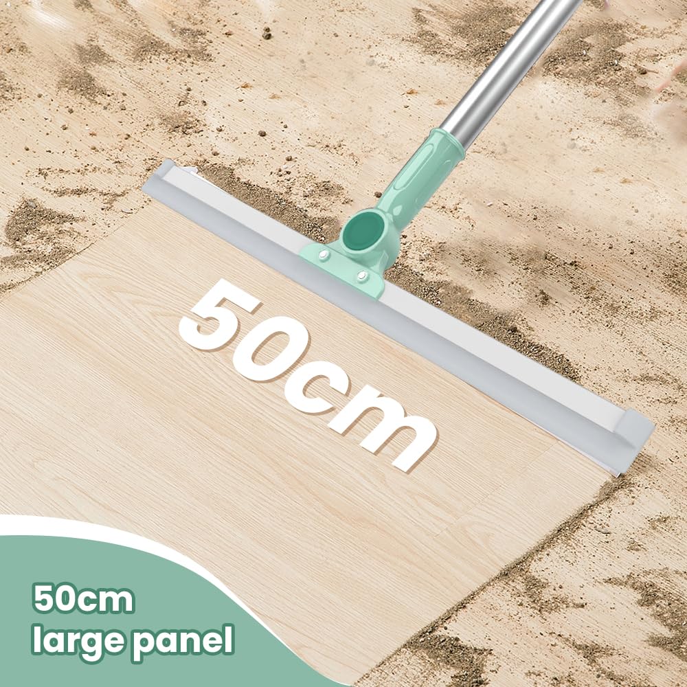 Silicone Floor Scraper, 2024 New Rubber Squeegee Broom for Sweeping Indoor, Multifunction Magic Floor Broom Household Cleaning Broom for Floor Bathroom Kitchen Shower Tile Pet Hair Glass (3, M)
