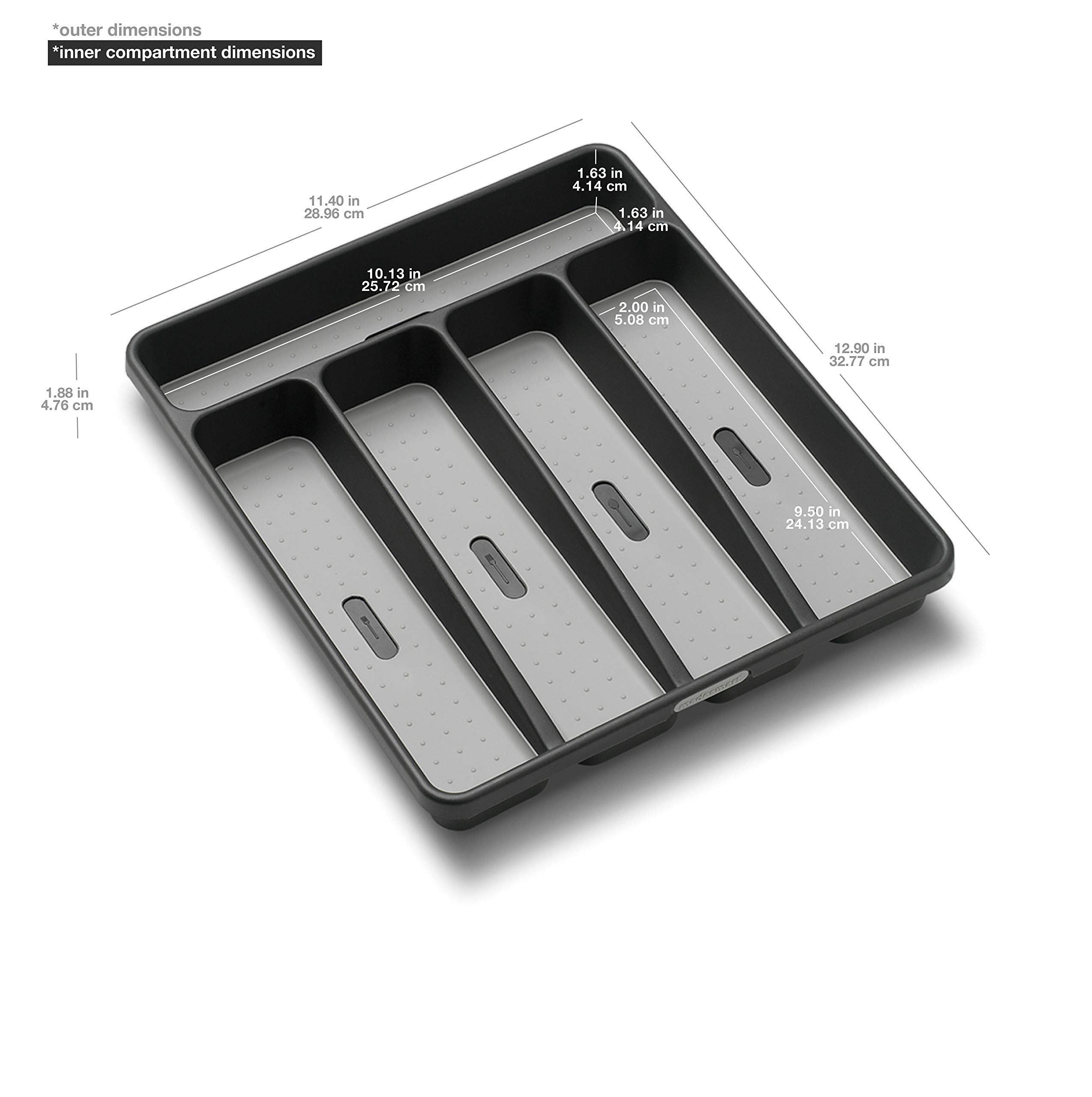 madesmart Small Silverware Tray, Granite