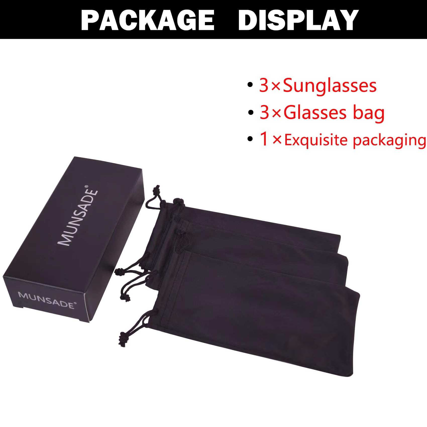 MUNSADE 3 Pieces Vintage Oval Sunglasses for Women Fashion Small Frame Retro 90s Sun Glasses UV400 Protection