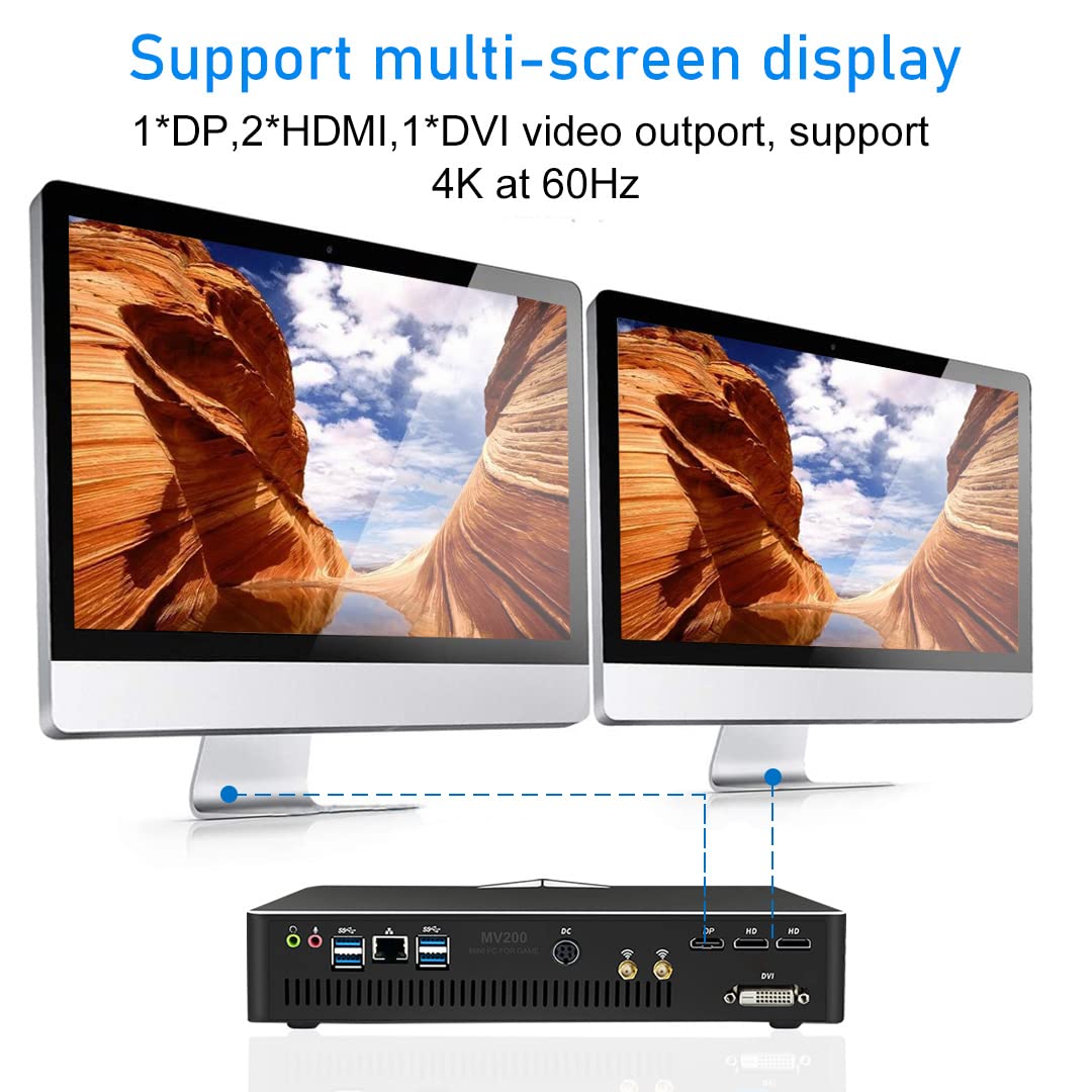 msecore Mini Desktop PC with Core i9-10900F 10 Cores Max 5.2GHz, GeForce GTX1650 4G, 64G DDR4 RAM, 1T NVME SSD, 4K, HDMI 2.0, DP 1.4, Four Display, Wi-Fi 6, Bluetooth 5.1, Win11 Pro