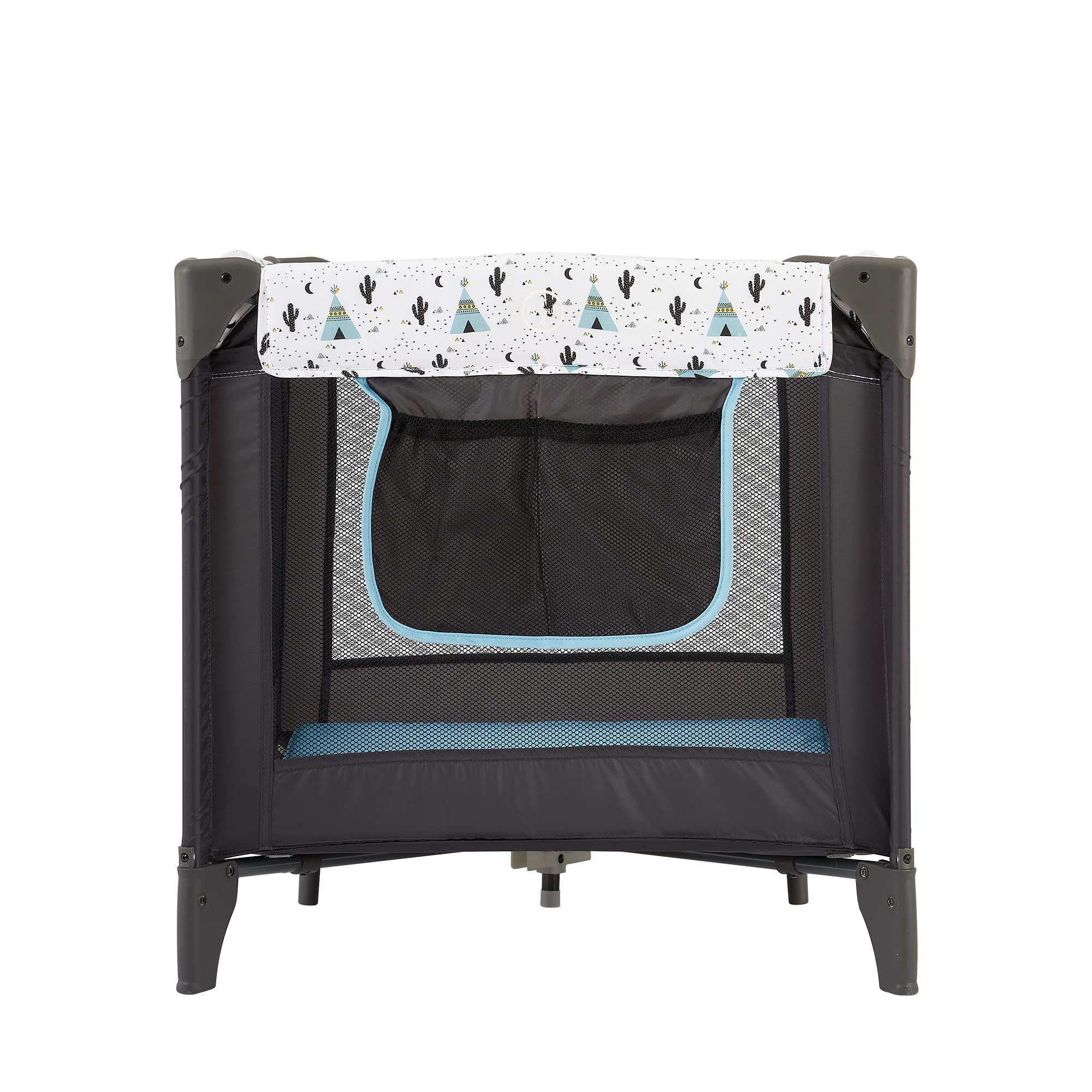 Pamo Babe Portable Playard, Baby Playpen for Toddlers with Mattress and Carry Bag(Blue)