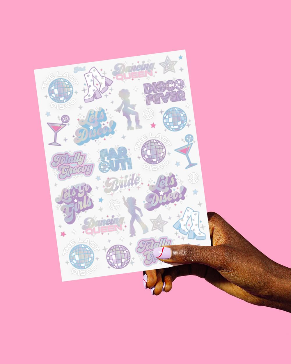 Last Disco Temporary Tattoos - 48 Foil Styles | Bachelorette Party Decoration, Bridesmaid Favor Bride to Be Gift + Bridal Shower Supplies