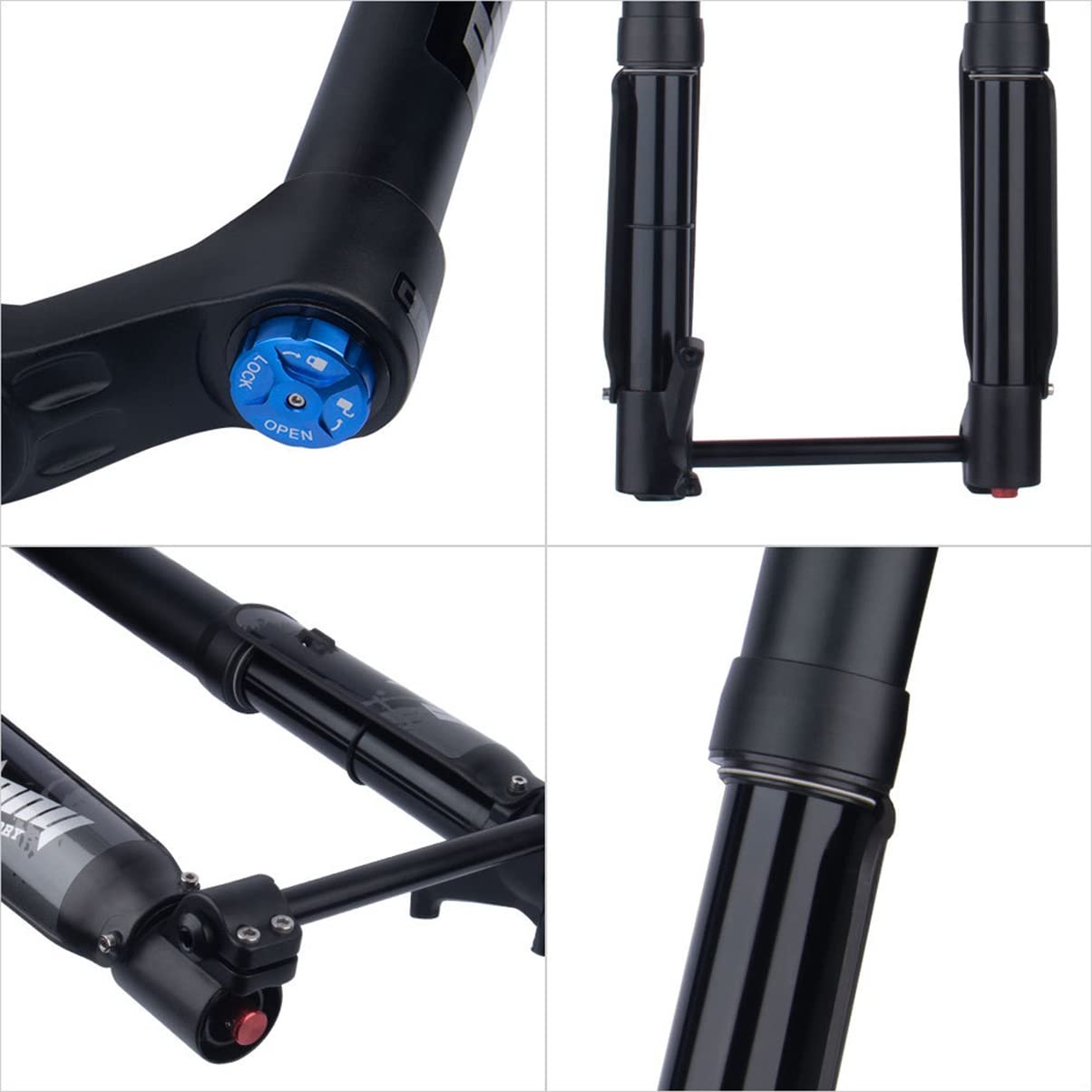 MTB Bike Front Fork 26 27.5 29 Inch Bicycle Inverted Air Fork 140mm Travel Rebound Adjust Fit Mountain/Road Bike
