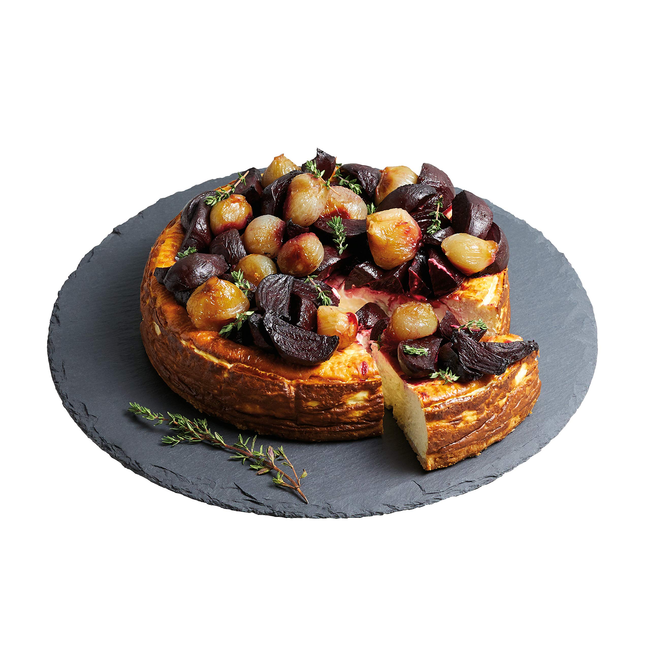 KitchenCraft ArtesĂ Slate Lazy Susan Turntable Platter, 35 cm
