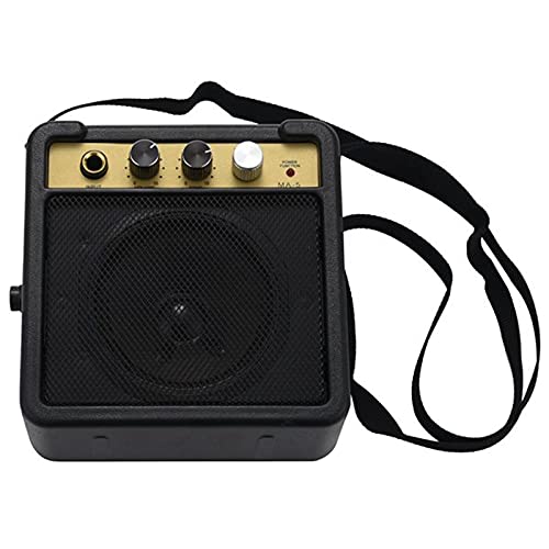 LILYRIN Mini Guitar Amplifier Amp Speaker 5W with 6.35mm Input 1/4 Inch Headphone Output Supports Volume Tone Adjustment