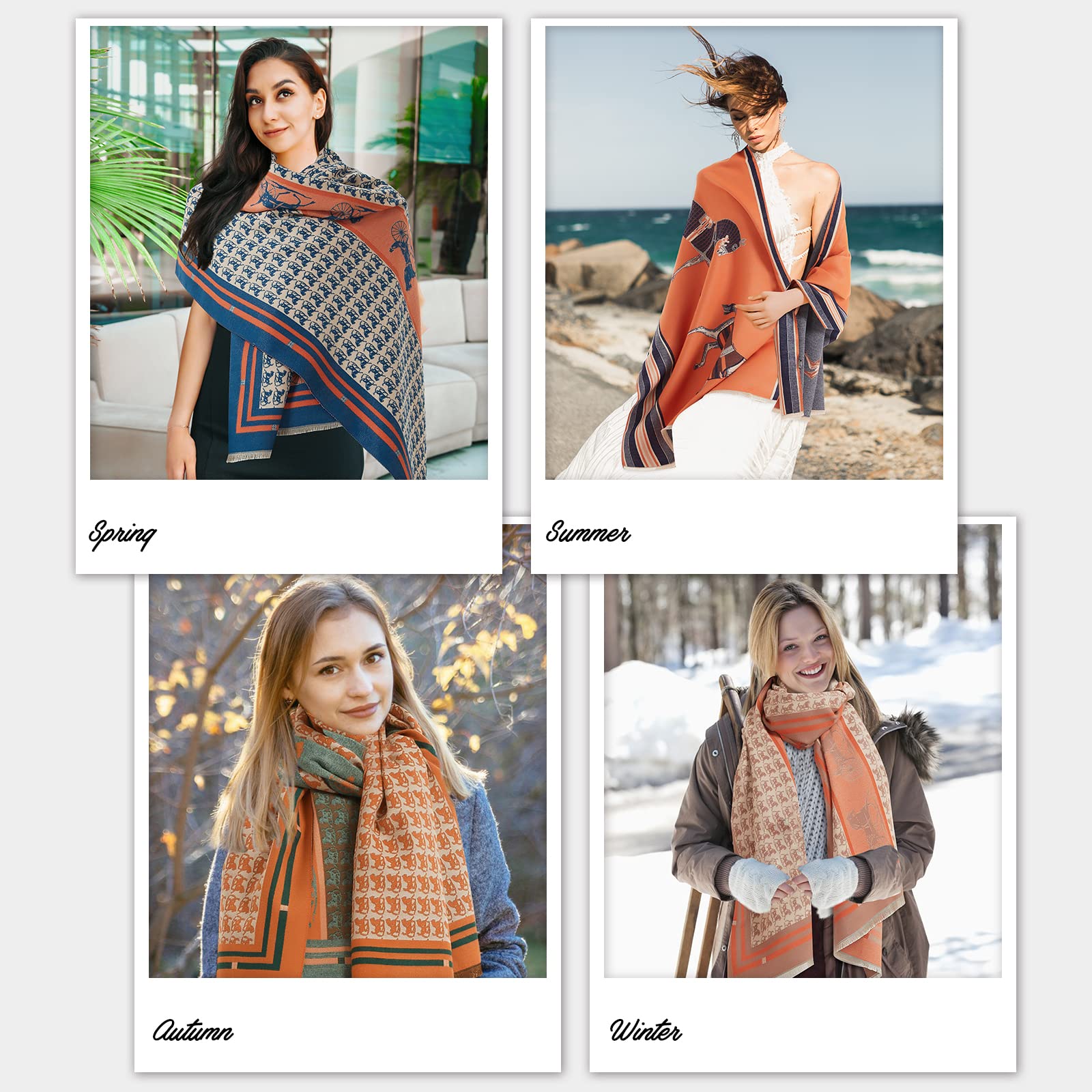 LIFWARM Scarfs for Women Shawls and Wraps for Evening Dresses Pashmina Scarves Blanket Cardigan Cape