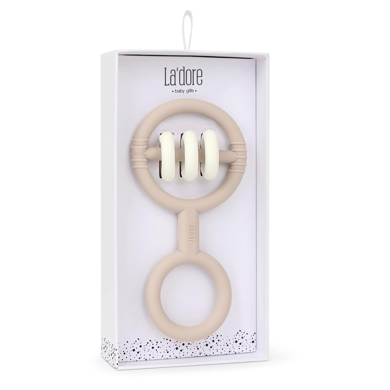 La'dore Baby Teething Toys Premium Baby Double Teether Soft Food-Grade Silicone Teethers for Babies β Shaped Easy to Clean Teething Ring Soother for Infants (Saddle)