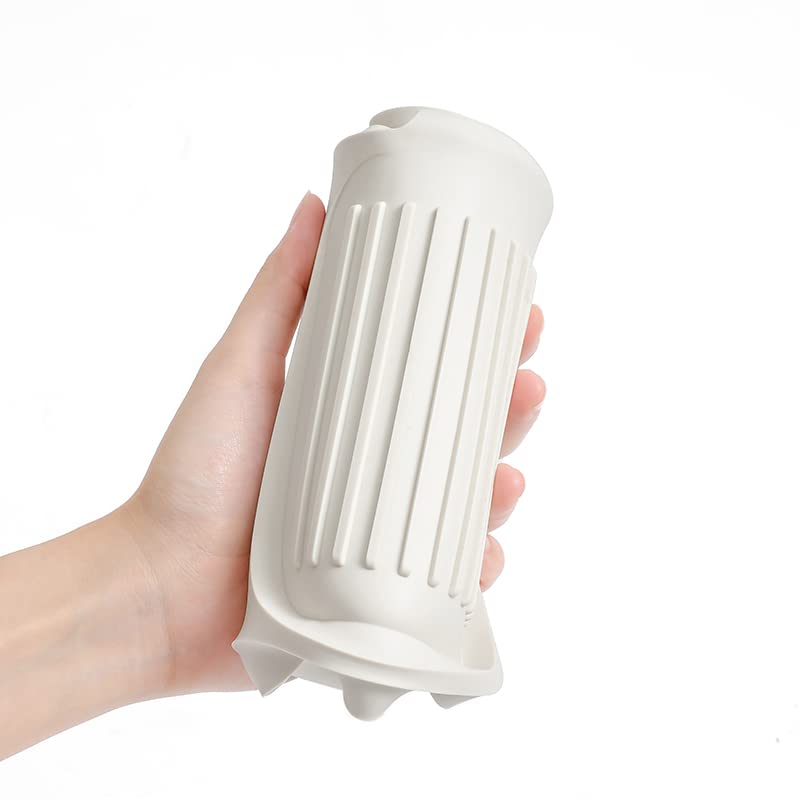 Kitchen Sink Splash Guard - 17.7" x 5.5" Silicone Draining Mat for Kitchen and Bathroom Sink - White