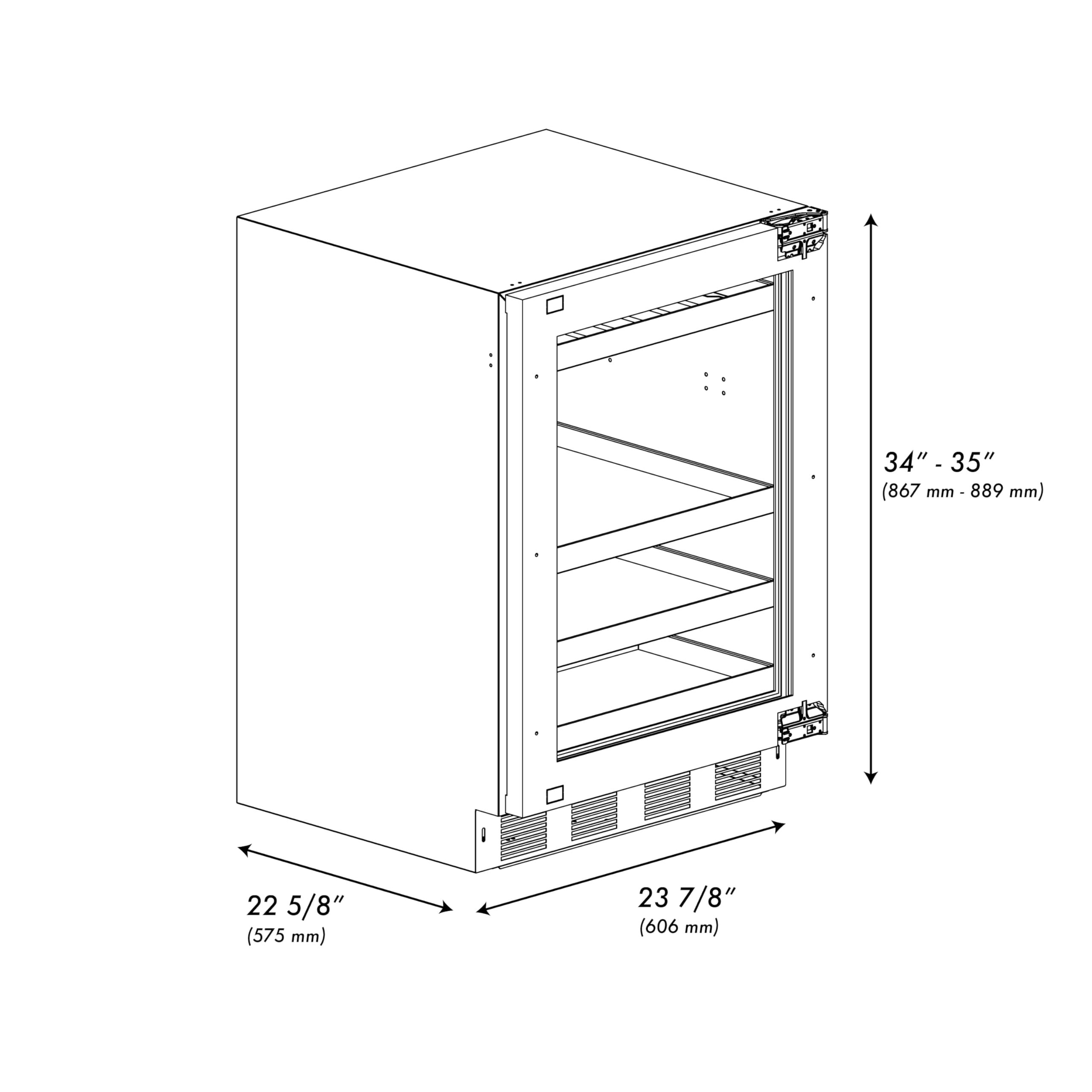 Z Line Kitchen and Bath ZLINE 24 in. Touchstone 151 Can Beverage Fridge With Panel Ready Glass Door (RBSPO-24)