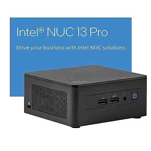 Intel 2023 NUC 13 Pro Kit NUC13ANHi7 Business Tall Mini PC Desktop Computer, 13th Gen 12-Core i7-1360P, 64GB DDR4 RAM, 4TB PCIe SSD, WiFi 6, Bluetooth 5.3, Windows 11 Pro, BROAG HDMI Cable