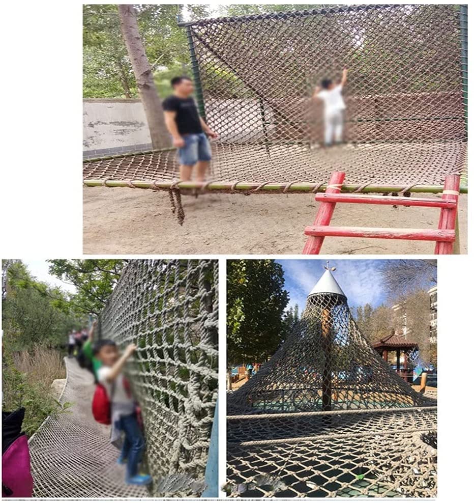 OUYOXI Safety Netting Stairs Balcony Rope Nets, Playground Entertainment Safety Net Outdoor Training Shatter-Resistant Net, Detachable Nylon Net Dia 8mm Mesh 8cm (Size:1 * 1m/3.3 * 3.3ft)