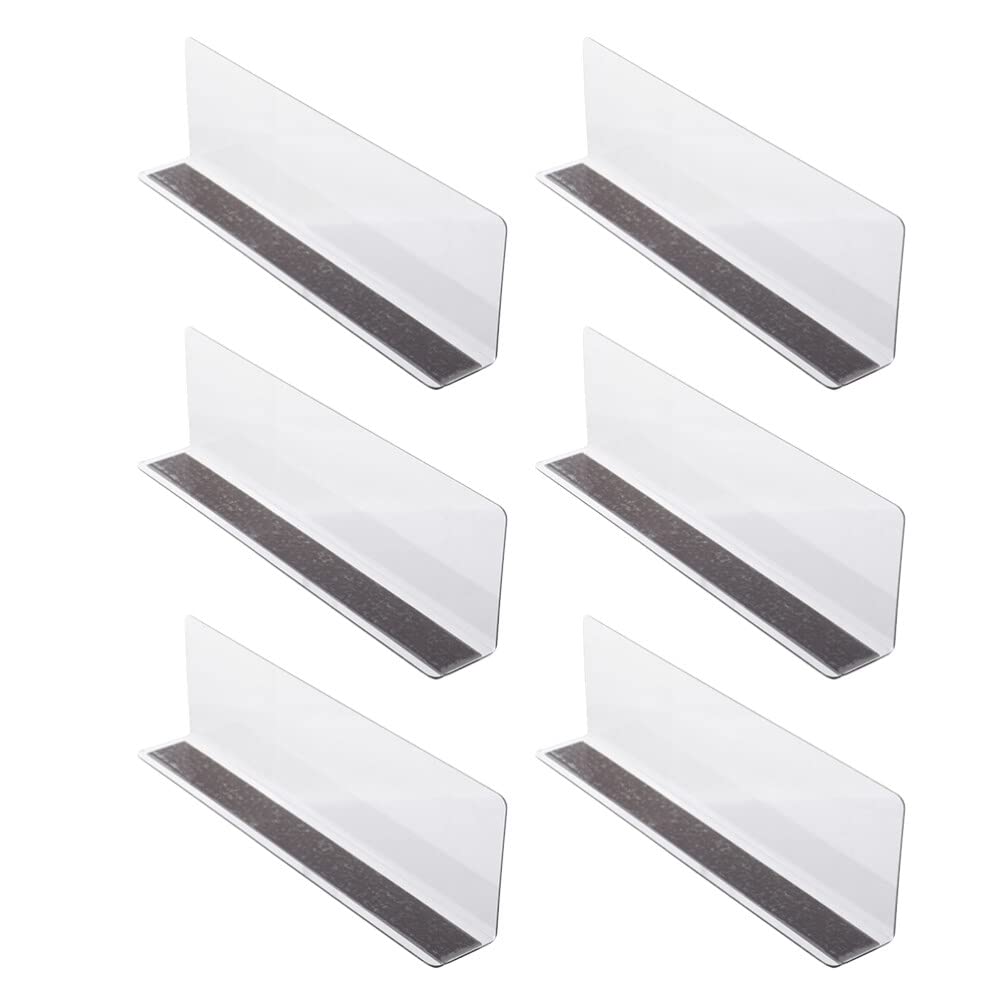 ULTECHNOVO 6pcs Shelf Divider Desk Bookshelf Trash Magnetic Shelves Clear Shelf Separators Plastic Drawer Drawers Plastic Acrylic Shelf Separators Desk Book Shelf Milk Desk Rack Partition PVC