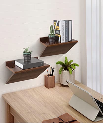 Sivapleso Floating Nightstand Wall Mounted Modern Floating Wood Shelves Bedside Tables Desk for Living Room, Bedroom, Kitchen, Office 13''L x 7''W