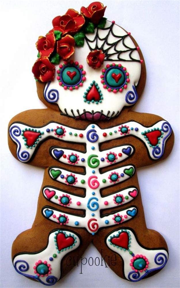 KAISHANE Halloween Skull Gingerbread Men Cookie Cutters Fondant Biscuit Pastry Cutter