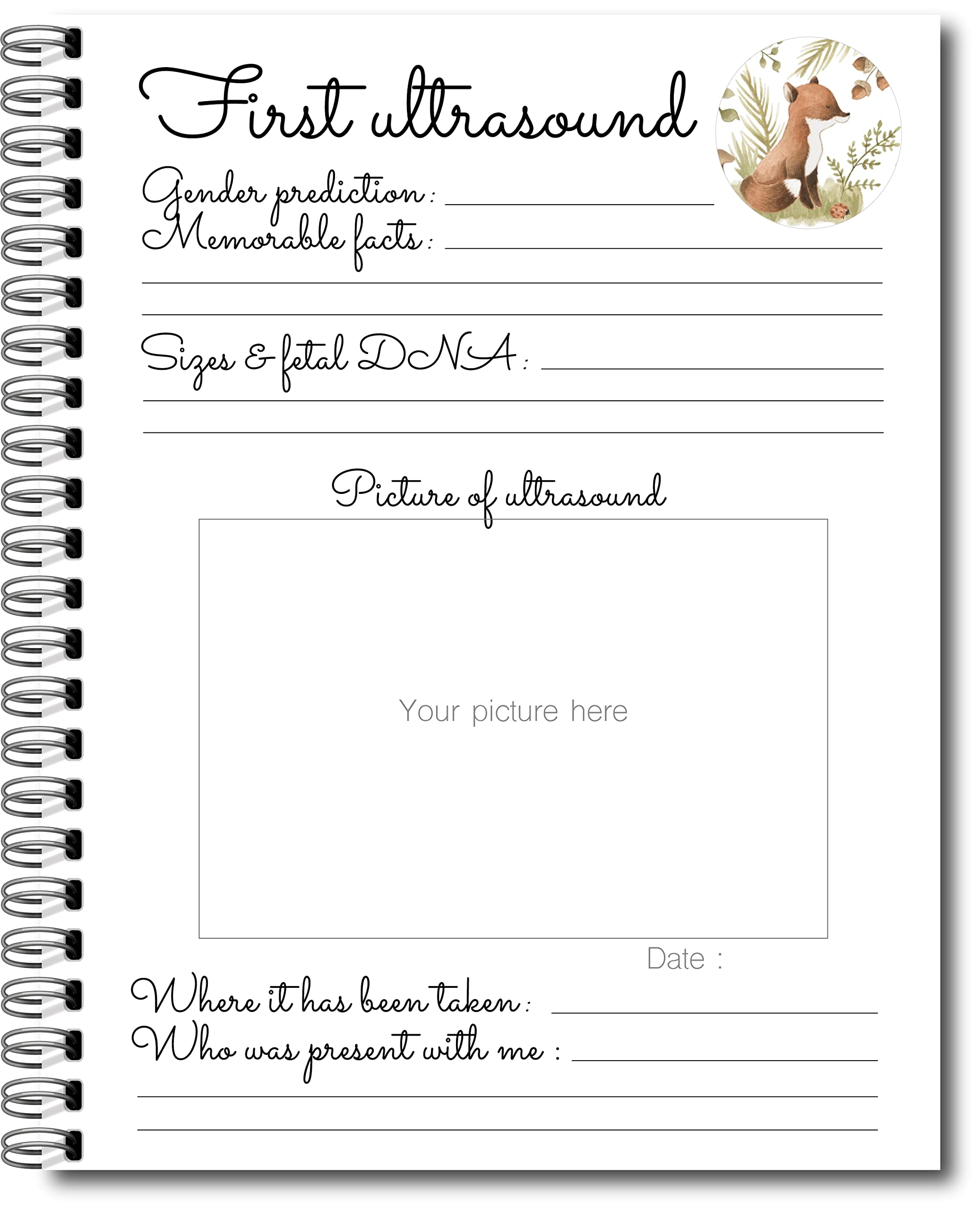 My Baby book, memories book, baby journal (Forest animals) Keepsake for Baby Boy or Girl, Timeless First Year,