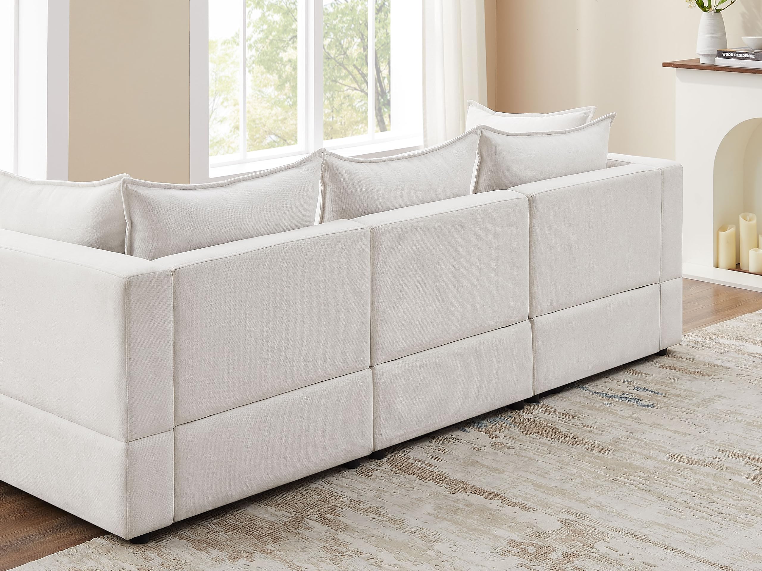 VANOMi Modular Sectional Sofa, 8 Seater Sleeper Sectional Sofa Modular Sectional Couch for Living Room, Sleeper Set-L