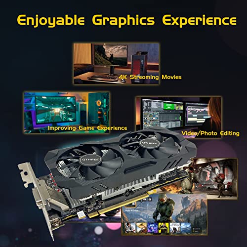QTHREE Radeon RX 580 Computer Video Graphics Card,8GB,2048SP,GDDR5,256 Bit,3X DP,HDMI,DVI,GPU for PC Gaming,PCI Express x16 3.0,DirectX 12