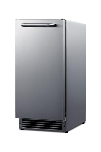 Summit BIM26H32 Drain-Free Icemaker, ADA Compliant, 15" Wide, 25lb Crescent-Shaped Ice, 304-grade Stainless Steel (32 Inch- ADA Height, Indoor)