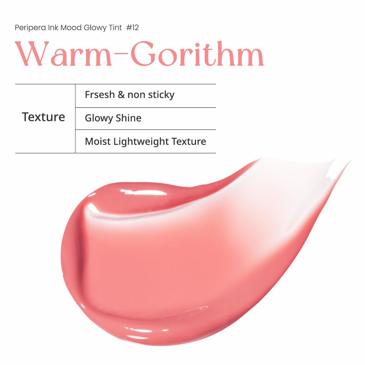 Peripera Ink Mood Glowy Tint, Lip-Plumping, Naturally Moisturizing, Lightweight, Glow-Boosting, Long-Lasting, Comfortable, Non-Sticky, Mask Friendly, No White Film (10 CAPTIVATING PINK)