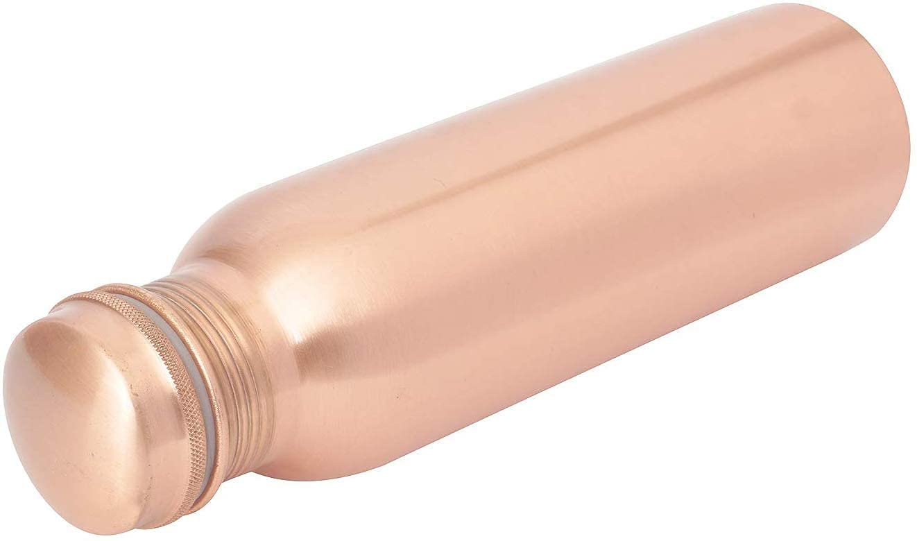 Moonovator Copper Water Bottle β 34 Oz, Large Vessel, Ayurvedic Copper Bottle, Leak Proof, Drinking Bottle | Copper Pitcher, Stay Hydrated and Enjoy Immediate Health Benefits (Plain)