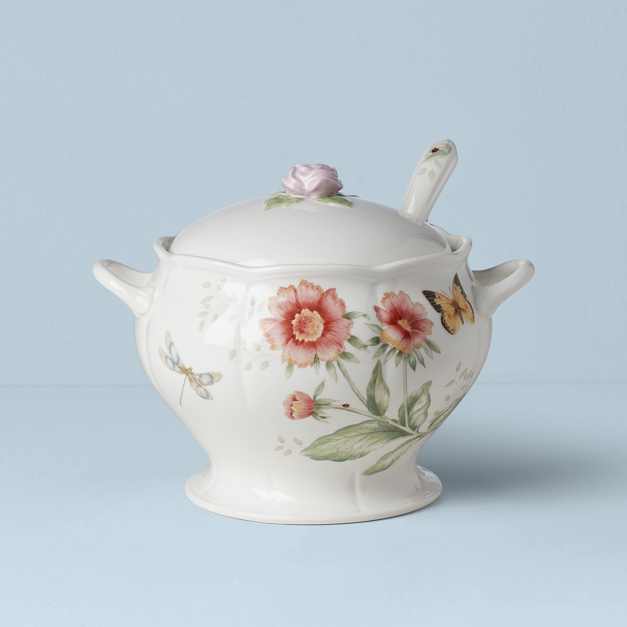 Lenox Butterfly Meadow 2-Piece Tureen & Ladle Set, 5.75 LB, Multi
