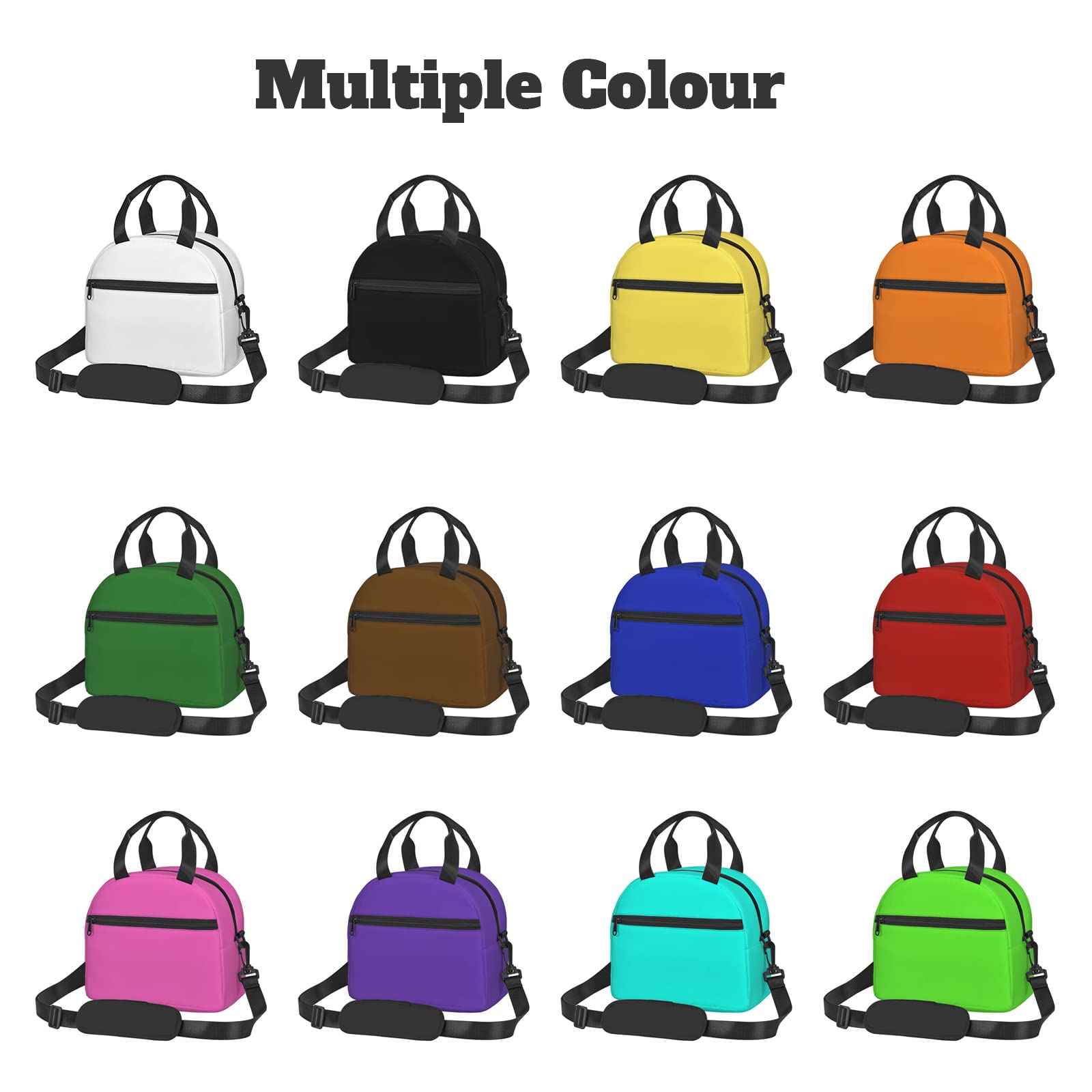 Midkepf Personalized Lunch Bag for Women Men, Custom Lunch Box with Photo Text, Customized Insulated Lunch Tote Bags for Office Picnic Travel - Double Sided Design