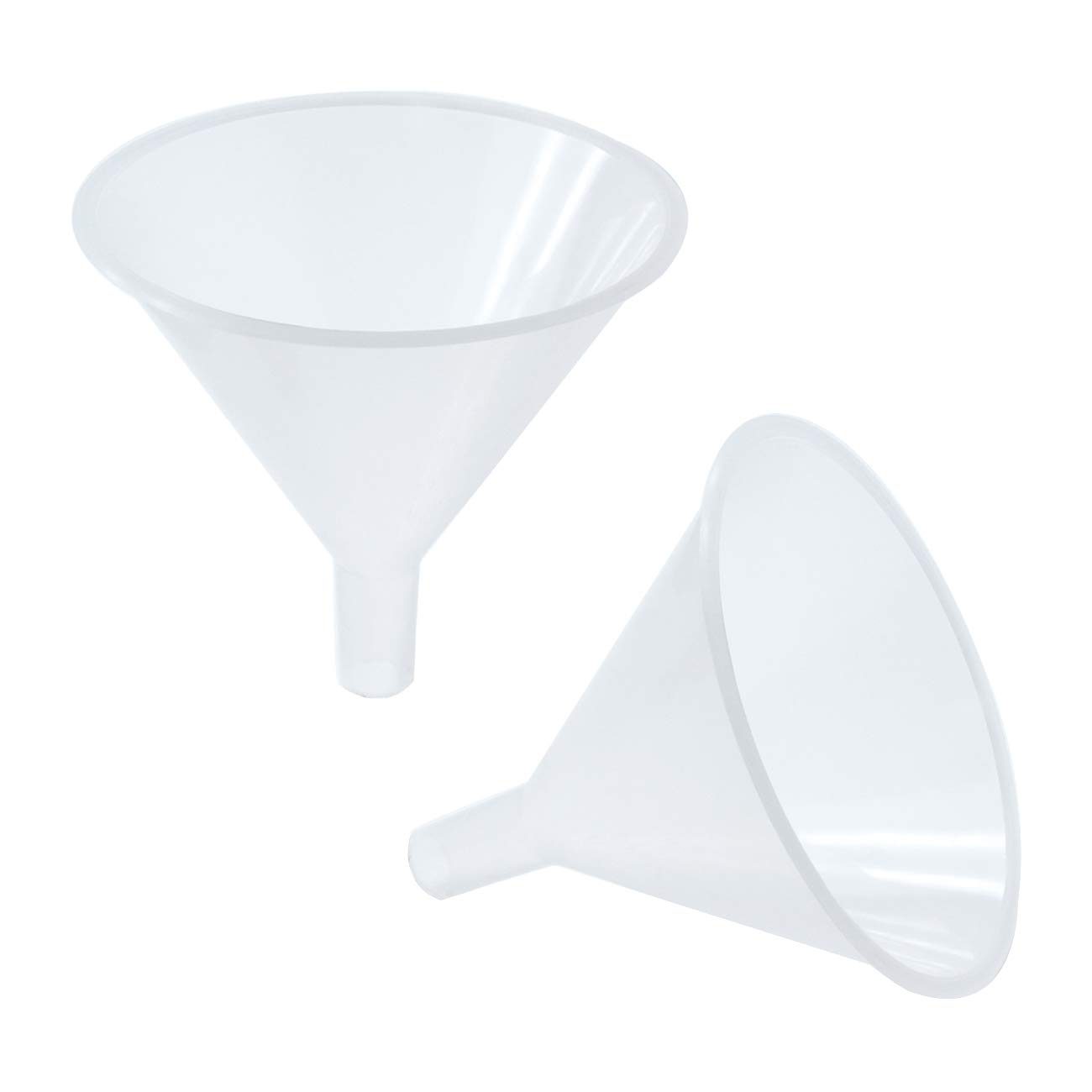 Sscon 2Pcs 150ml Lab Funnels Plastic Laboratory Filter Funnels with Wide Mouth Clear