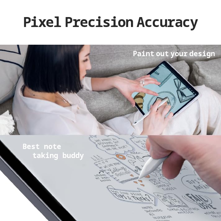 Penoval Stylus Pencil for iPads Active with Palm Rejection,Tilt Sensitivity,Magnetic for Touchscreen-Compatible with iPad Pro 11/12.9, iPad Air 3,4,5, iPad mini5/6 iPad6/7/8/9/10 After 2018, AX Ultra