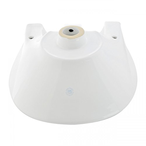 Ondine 16 inch Pedestal Sink β Compact White Sink with Overflow And Pre-Drilled Holes β Heavy Duty Grade A Vitreous China Built - Porcelain Scratch And Stain Resistant - Renovators Supply
