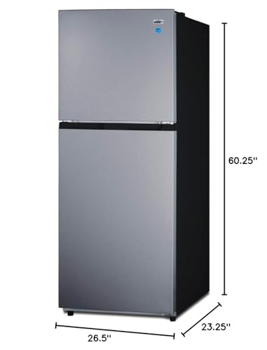 Summit Appliance FF1089PLIM 24" Wide Top Mount Refrigerator-Freezer with Icemaker, 10 cu.ft, Defrost Type, Stainless Steel Look, Frost-free Operation, ADA Compliant, Interior Light (Stainless Steel)