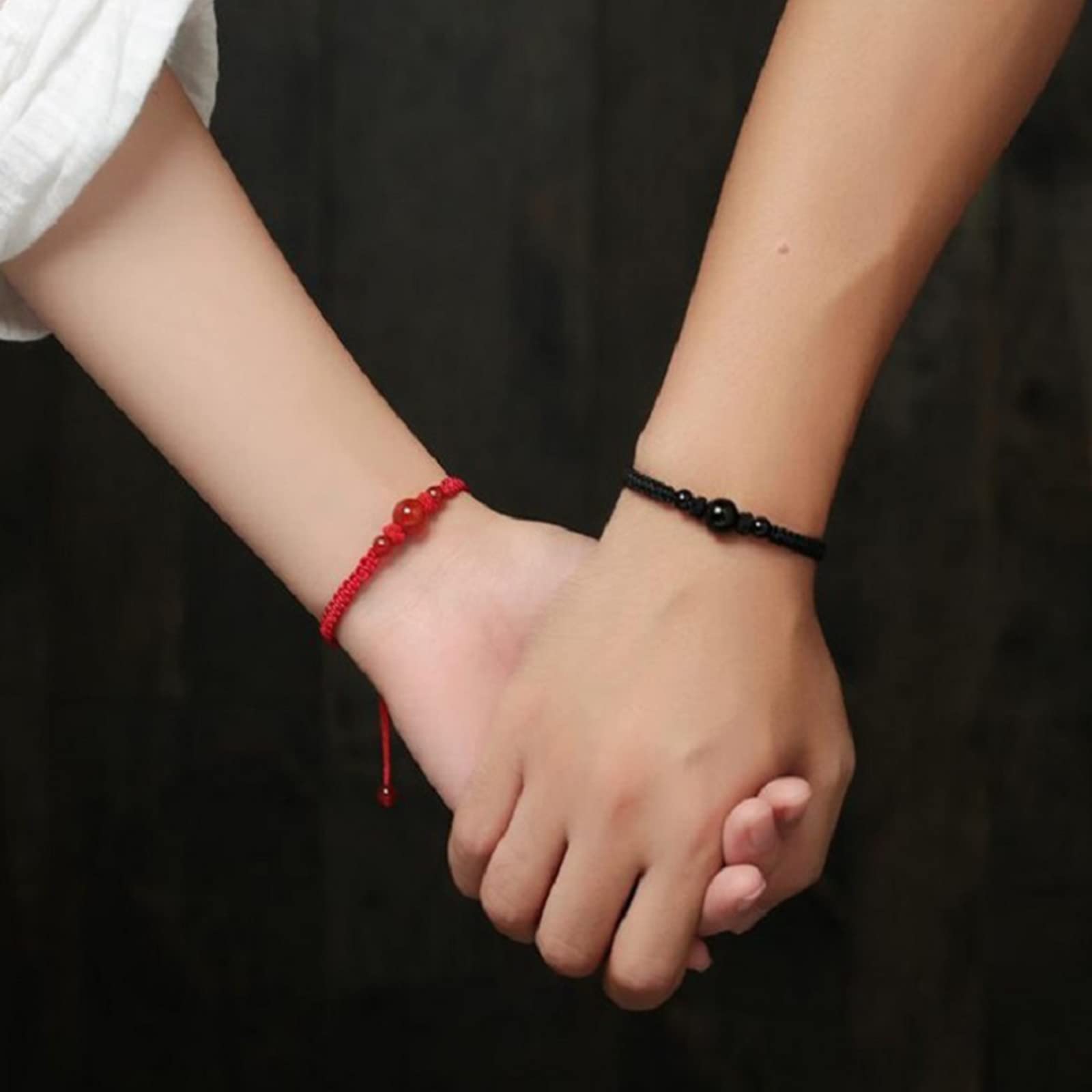 Long tiantian 9Pcs Red Bracelet for Protection Handmade Red String Bracelet Adjustable Braided Knot Kabbalah Bracelet for Women Men