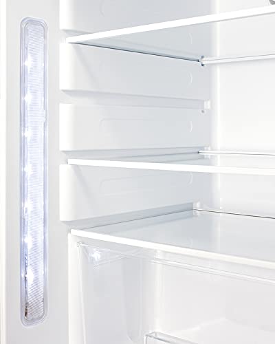 Summit Appliance ALR46WSSTB 20" Wide Built-In All-Refrigerator, ADA Compliant, 3.53 cu.ft Capacity, Adjustable Thermostat, Removable Door Racks, Automatic Defrost, Temperature & Open Door Alarms