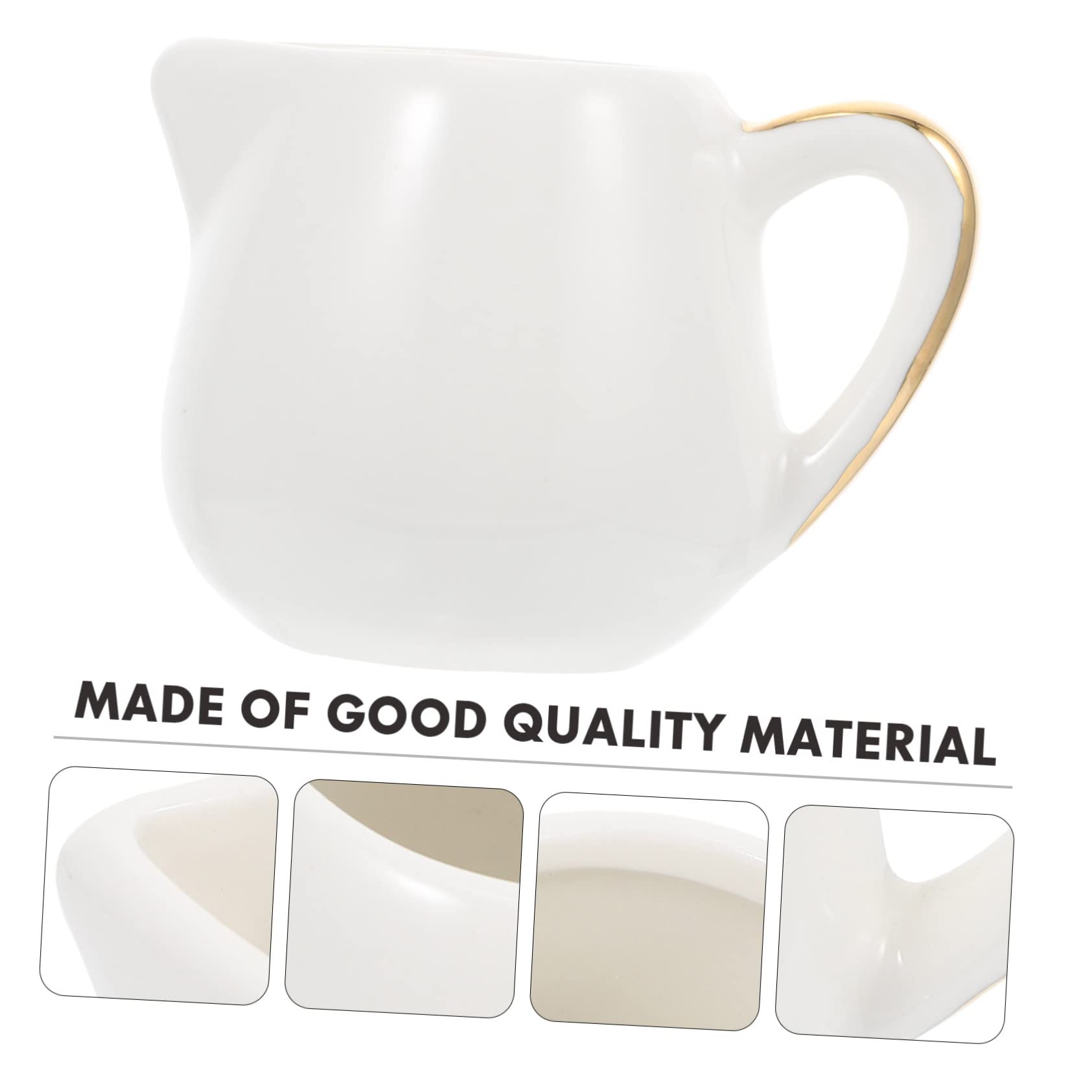 UPKOCH 1pc Milk Jug Cup Milk Creamer Pitcher Coffee Creamer Pitcher Ceramic Cream Jugs Porcelain Tea Cups Gravy Holder Soy Espresso Pot Ceramic Cup European Style Ceramics White Milk Foam